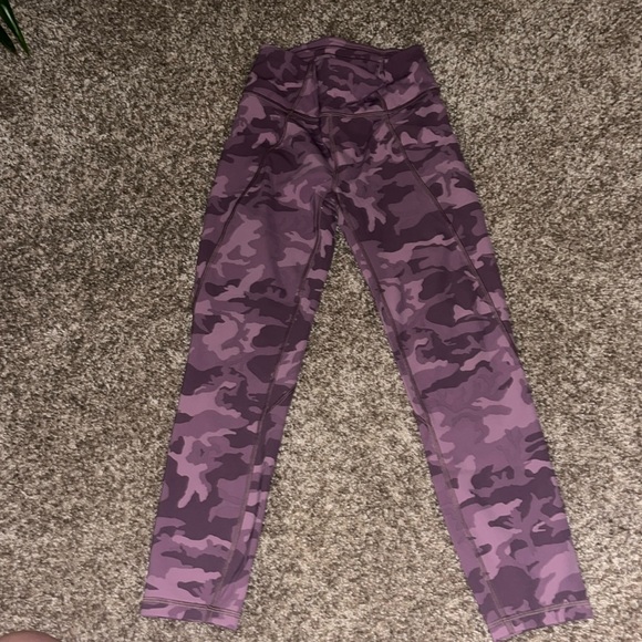 lululemon athletica | Pants & Jumpsuits | Pink Camo Lulu Leggings | Poshmark